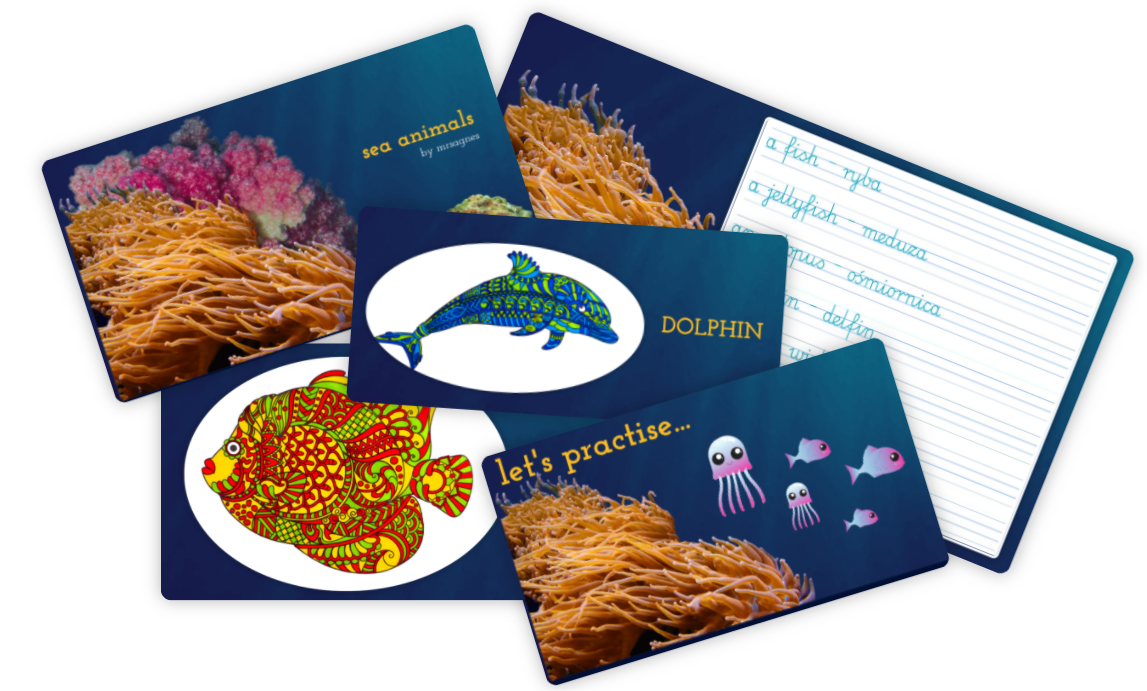 sea animals lesson A1