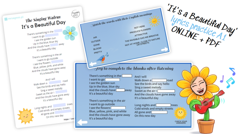 It’s a Beautiful Day – lyrics practice