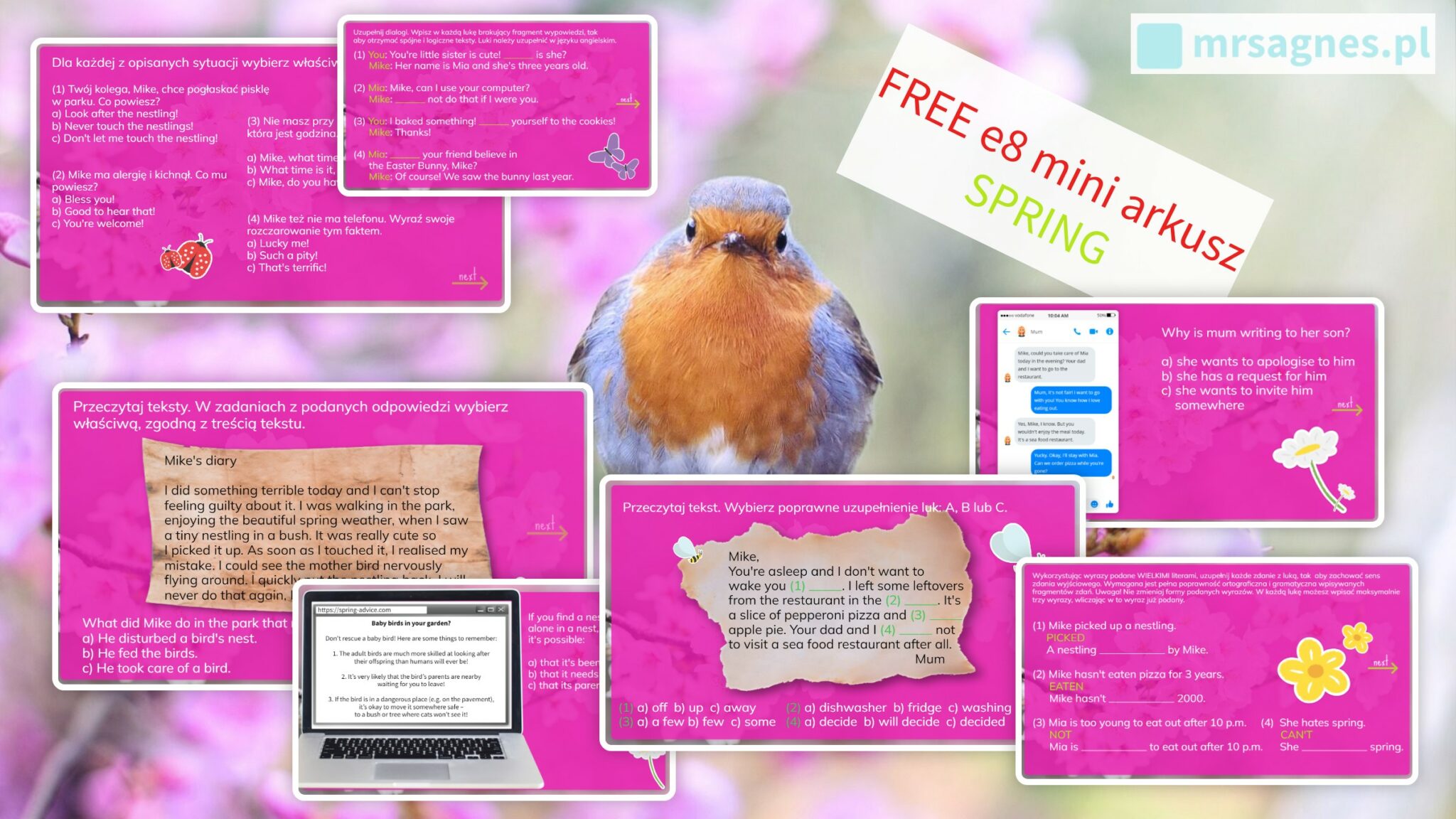 e8 mini arkusz SPRING