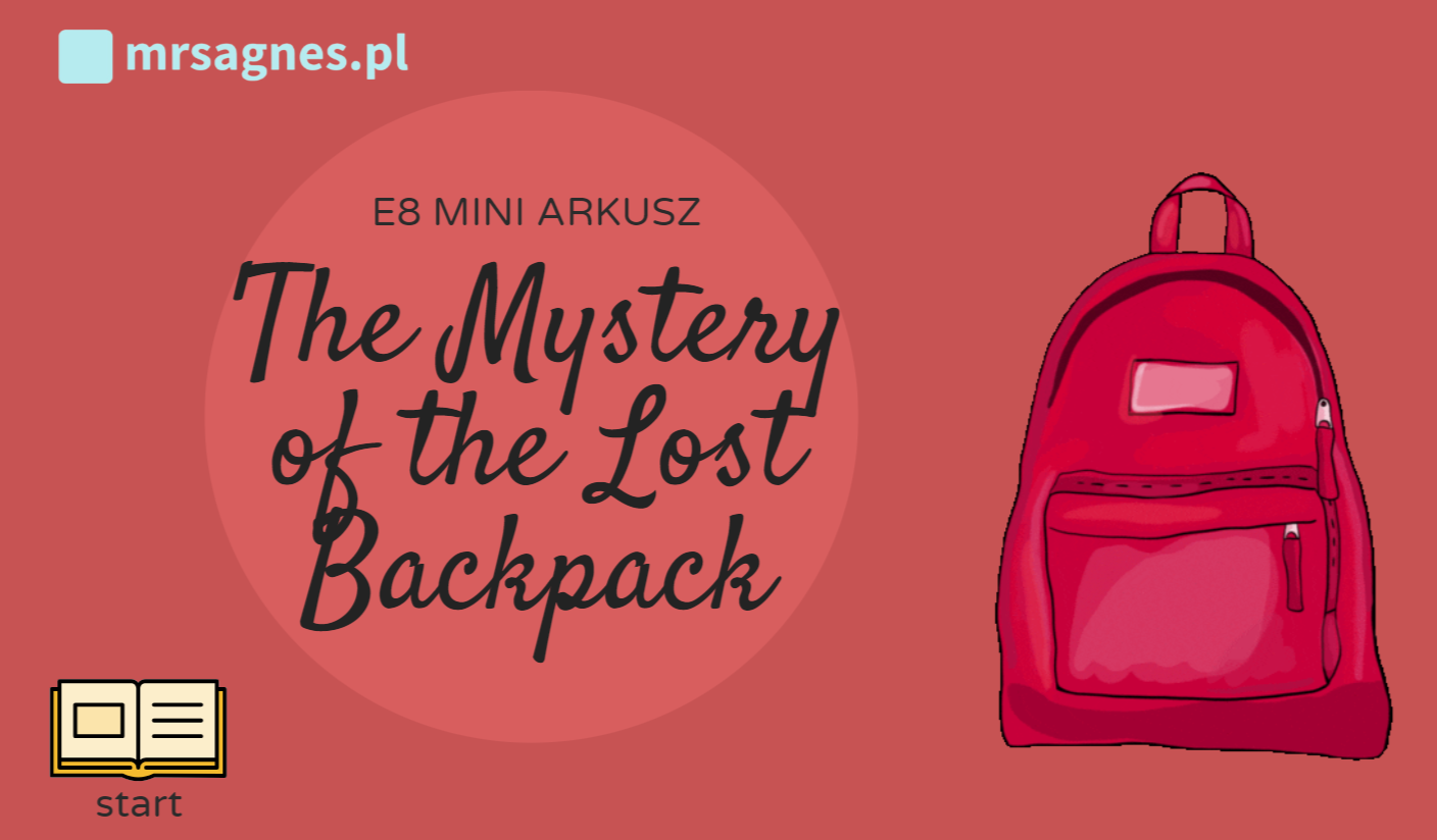 The Mystery of the Lost Backpack e8 mini arkusz